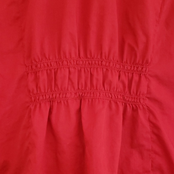 The Limited | Tops | Limited Short Sleeve Red Blouse With Ruching ...